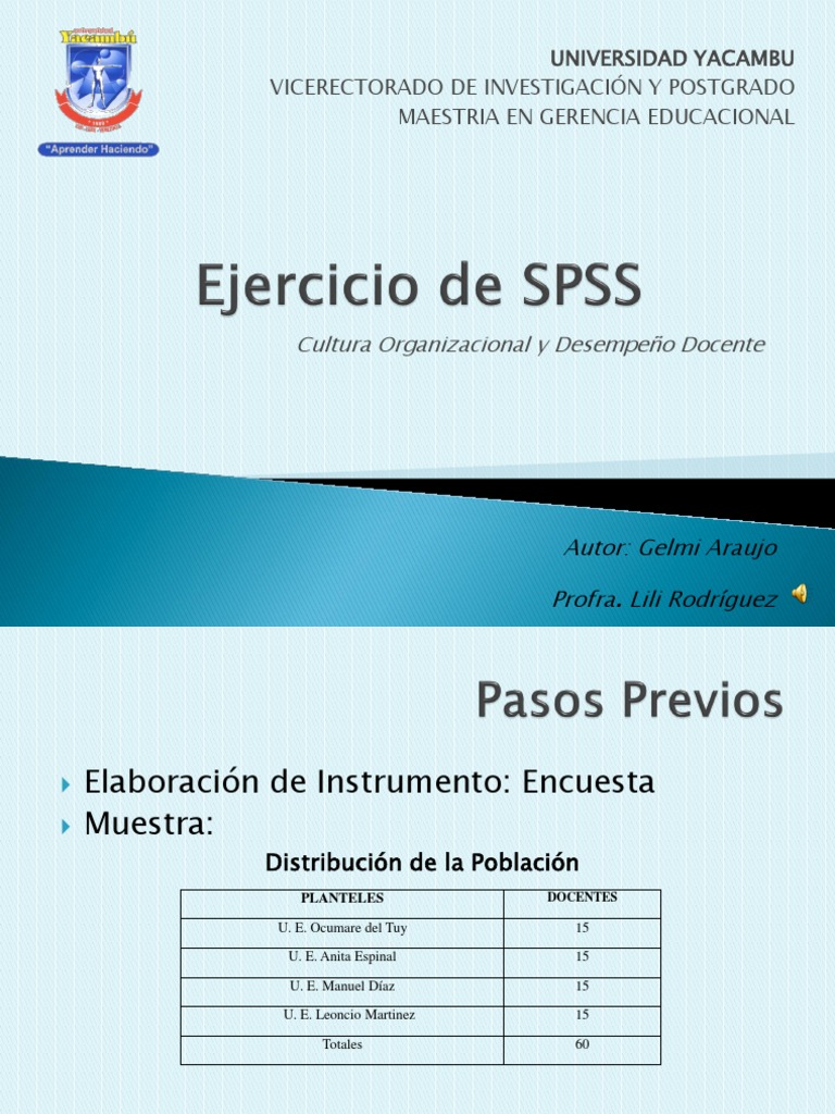 Ejercicio de SPSS 1 | PDF | Toma de decisiones | Aprendizaje