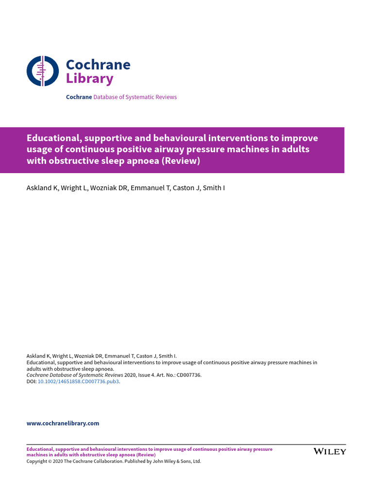 Cochrane: Library | PDF | Systematic Review