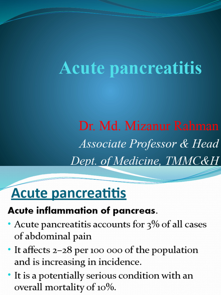 Acute Pancreatitis. MS | PDF | Pancreas | Digestive System