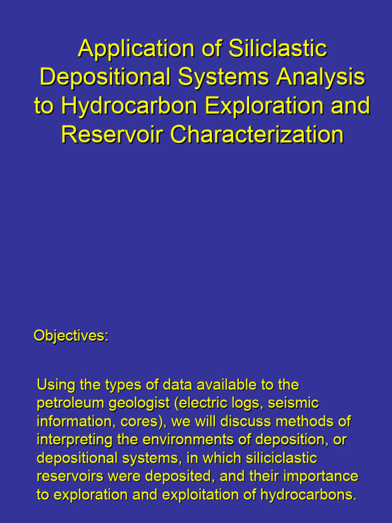 GEOLOGIA PLAYS Parte 1 Lecture 1. Introduction to Depositional Systems ... GEOLOGIA PLAYS Parte 1 Lecture 1. Introduction to Depositional Systems ...