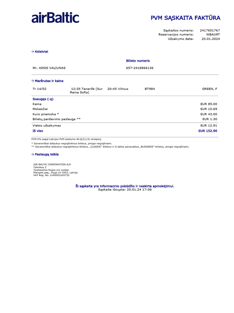Invoice 20240120 WBAU9T 1 | PDF