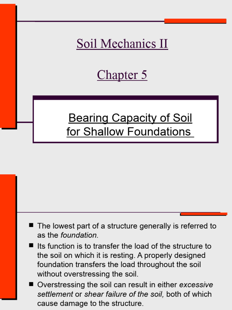 Chapter 5 Bearing Capacity of Shallow Foundations | PDF | Applied And Interdisciplinary Physics ...
