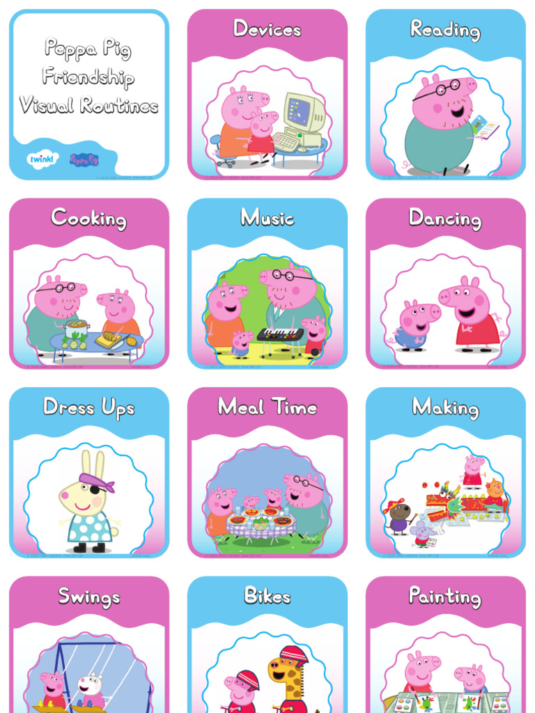 Au T 1648619712 Peppa Pig Friendship Visual Routine Cards Ver 2 | PDF