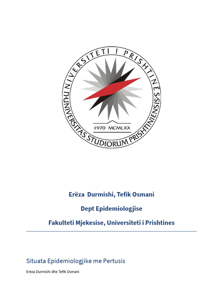 Situata Epidemiologjike Me Pertusis | PDF