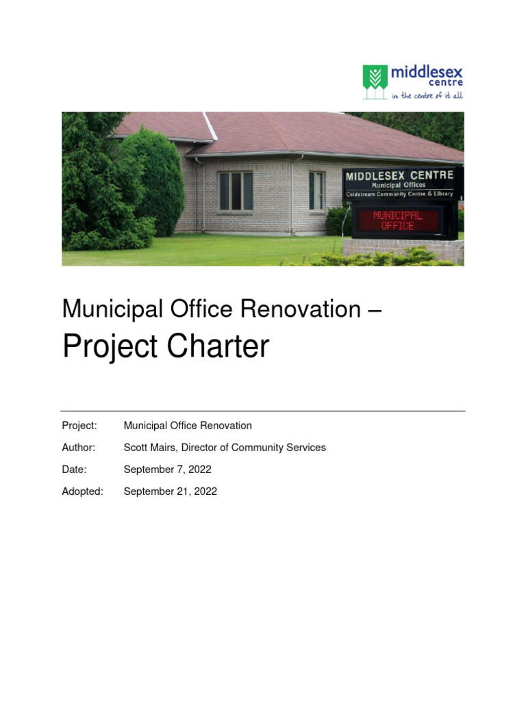 Municipal Office Renovation Charter | PDF | Roof | Risk