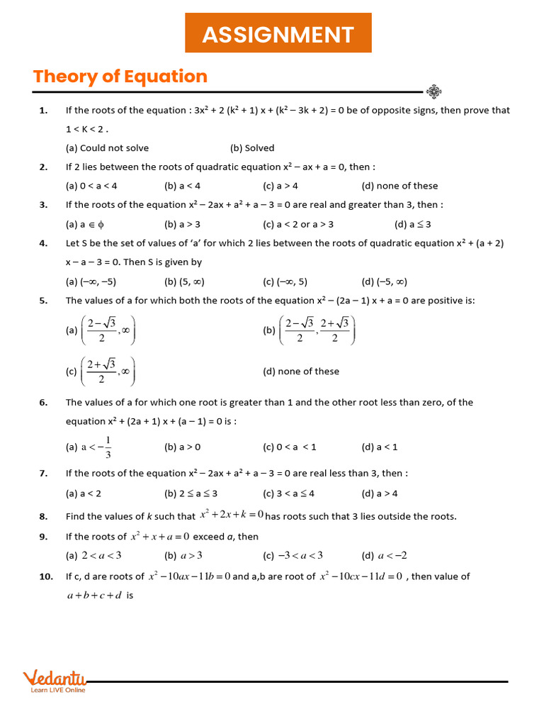 Quadratic Equation Roots Analysis | PDF | Equations | Mathematics
