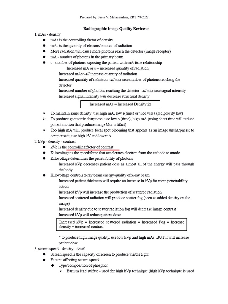 Reviewer Image Quality | PDF | Radiography | Physical Sciences