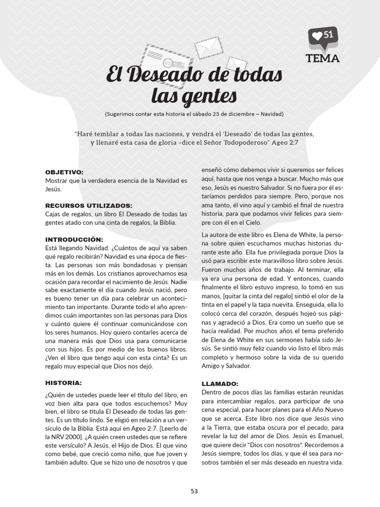 51 El Deseado de Todas Las Gentes | PDF | Navidad | Jesús