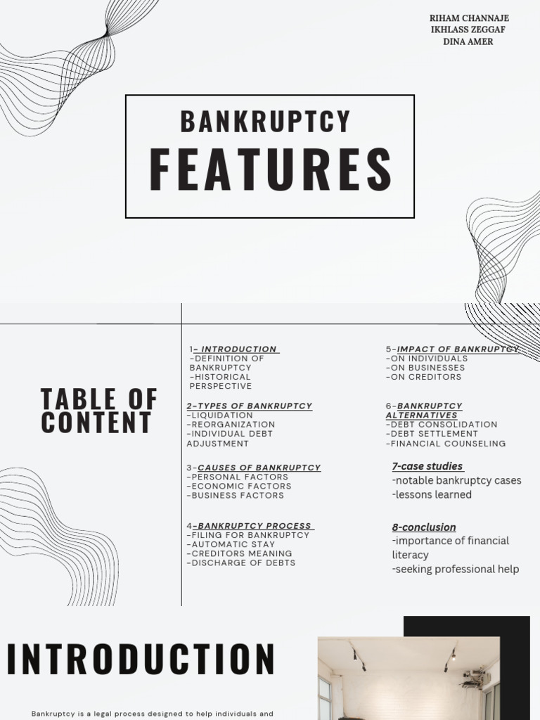 Grey minimalist business project presentation | PDF | Bankruptcy ...