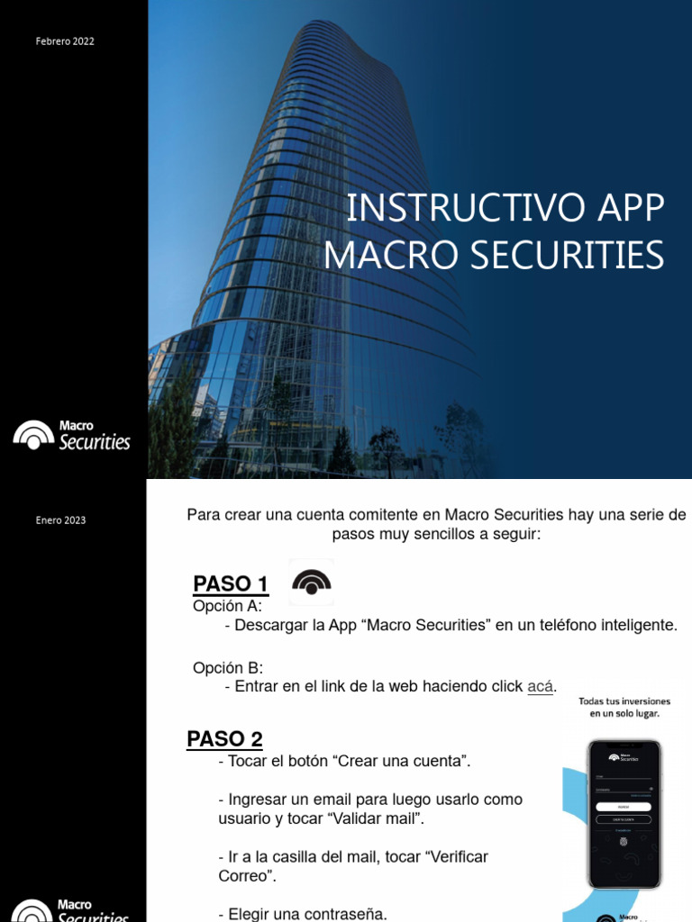 1 Instructivo App Macro Securities Para Clientes Pdf 
