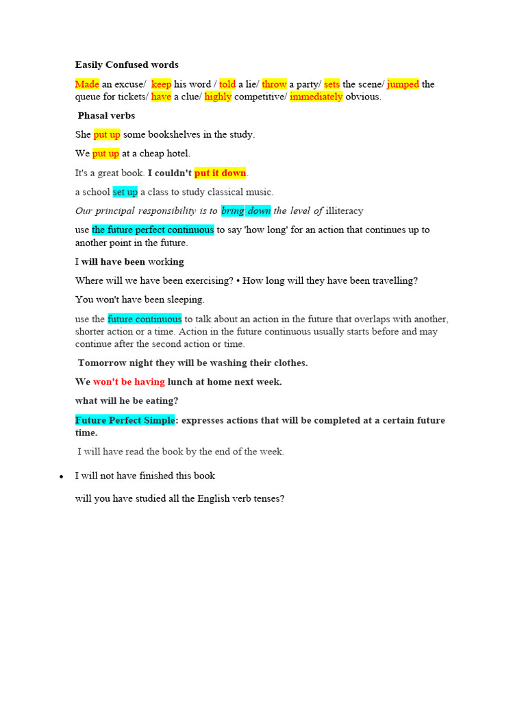 Easily Confused Words | PDF