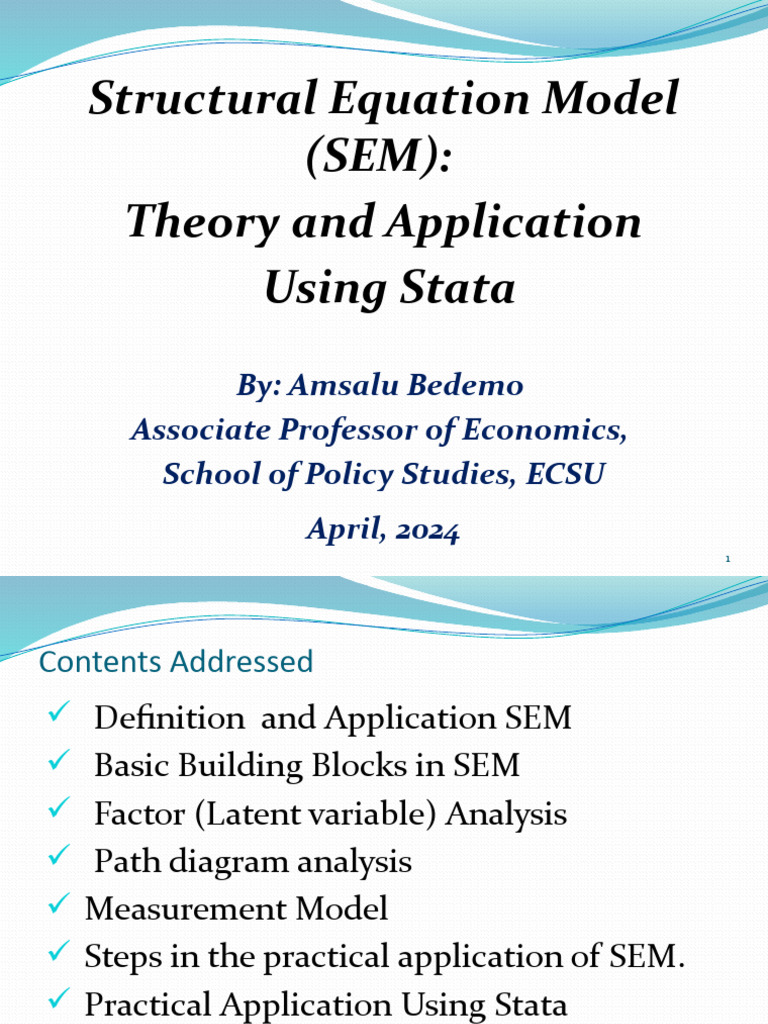Structural Equation Model-SEM | PDF | Structural Equation Modeling | Factor Analysis