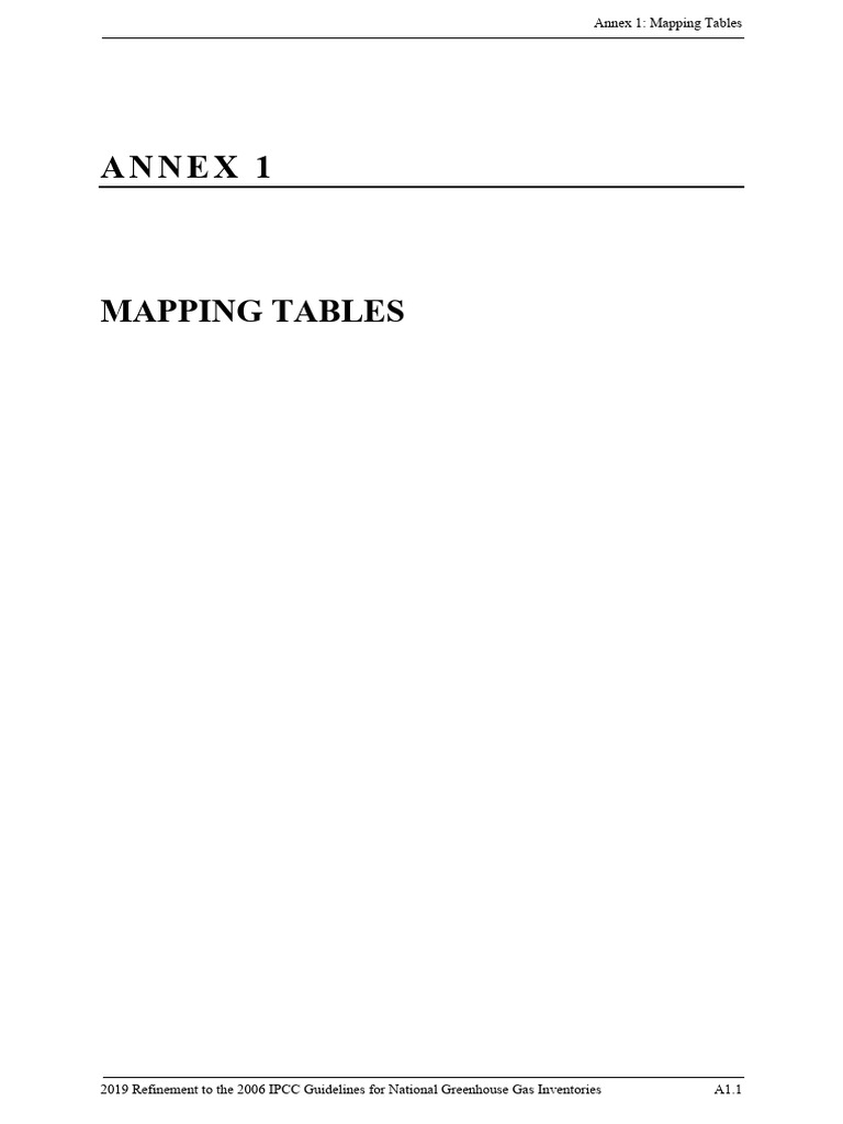 19R V1 An1 Mapping Tables | PDF | Greenhouse Gas | Intergovernmental ...