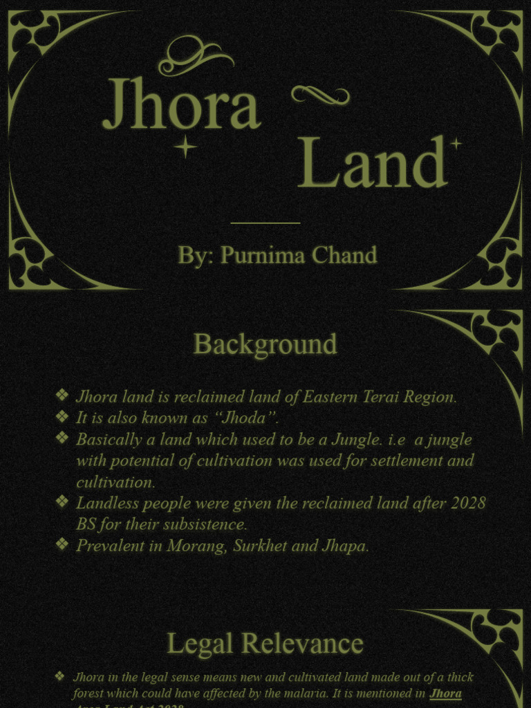 Jhora Land | PDF