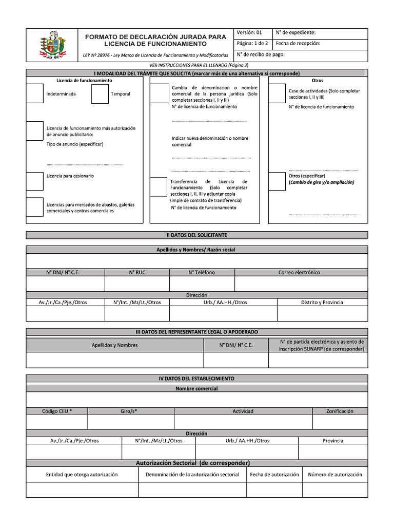 Solicitar Licencia de Funcionamiento Del Establecimiento Comercial | PDF | edificio | Ingeniería ...