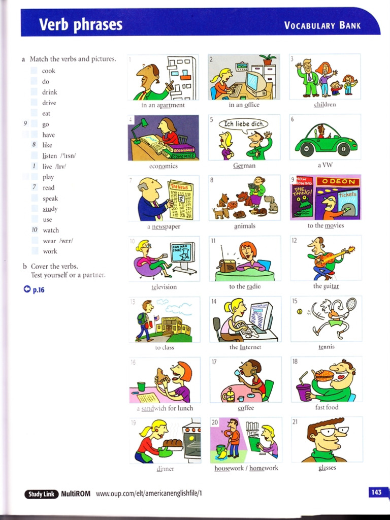 Verb Phrases - Vocabulary Bank Activity | PDF