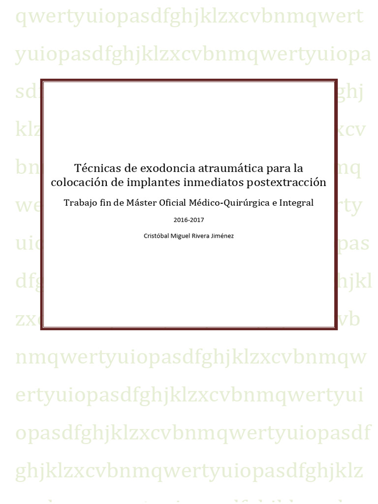 TFM Cristobal Miguel Rivera | PDF | Hueso | Implante dental TFM Cristobal Miguel Rivera | PDF | Hueso | Implante dental