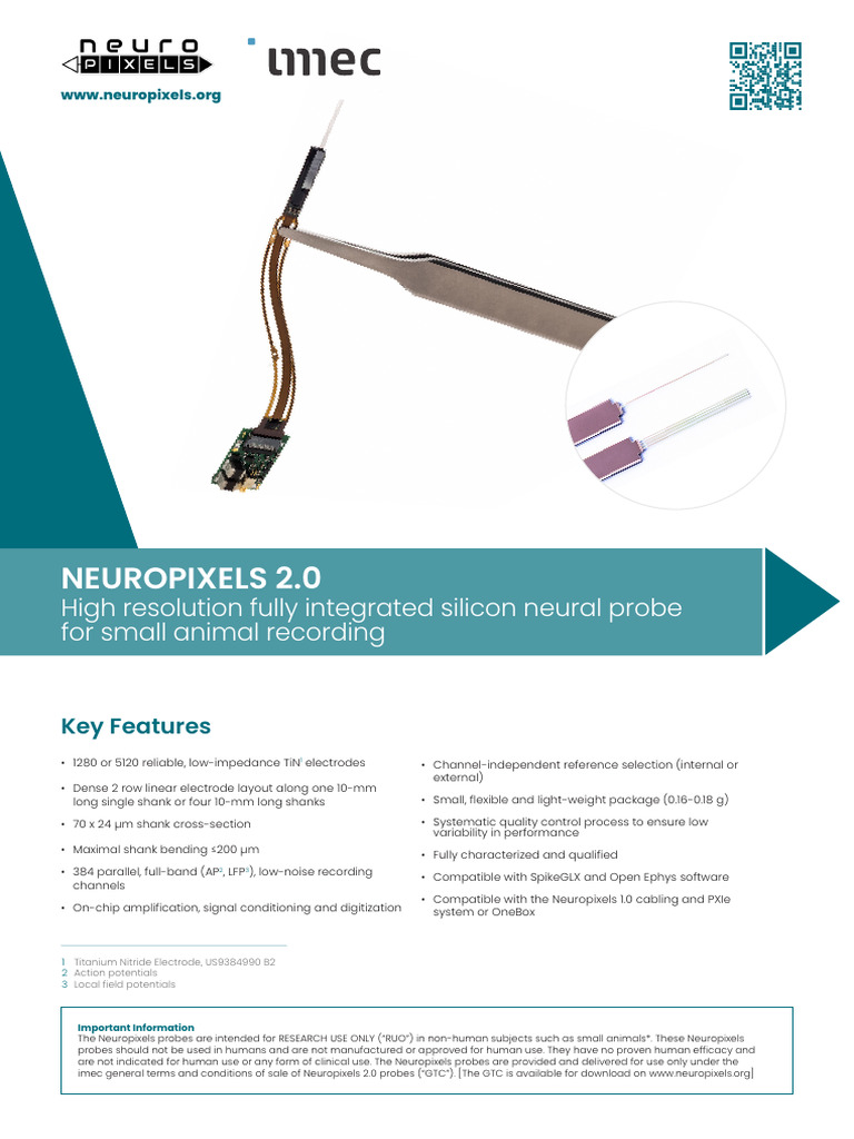 Neuropixels 2.0 Technical Brochure | PDF | Analog To Digital Converter | Computer Engineering