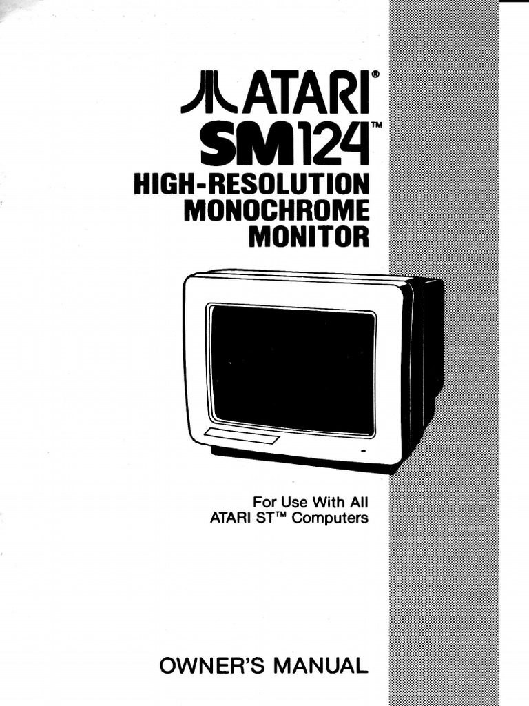 Atari ST SM 124 Monochrome Monitor | PDF | Computer Monitor ...