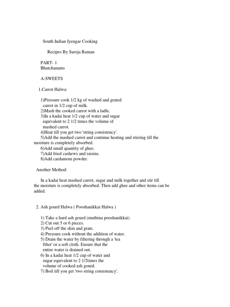 South Indian Iyengar Cooking | PDF | Curry | Eggplant