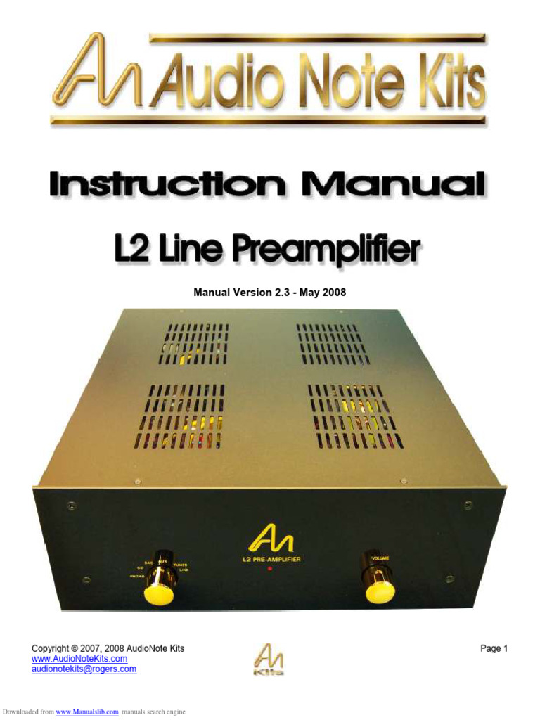 l2 Line Preamplifier | PDF | Soldering | Mains Electricity