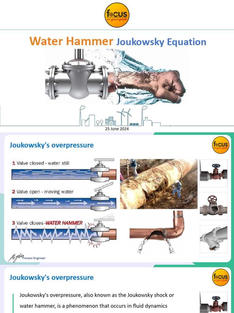 Water Hammer Joukowsky Equation | PDF | Fluid Dynamics | Fluid Mechanics