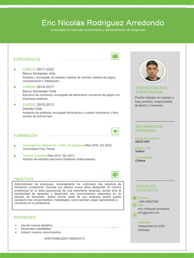 CV Eric Rodriguez | PDF | Negocios económicos | Business