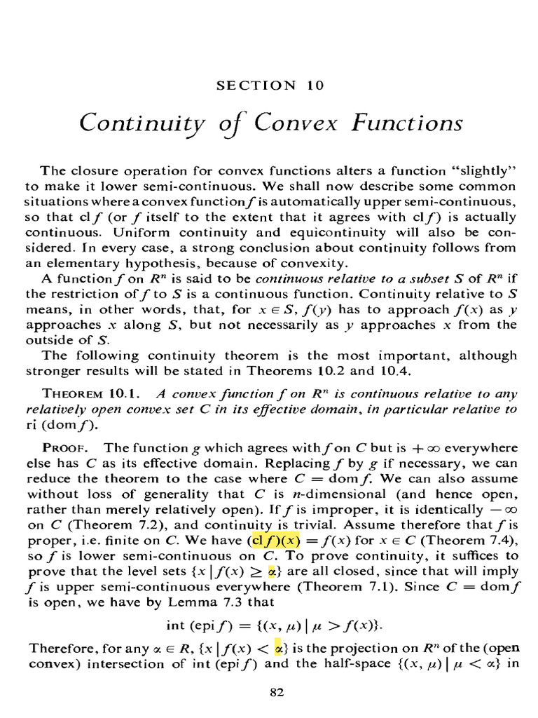 Convex Function Continuity Guide | PDF | Continuous Function | Sequence
