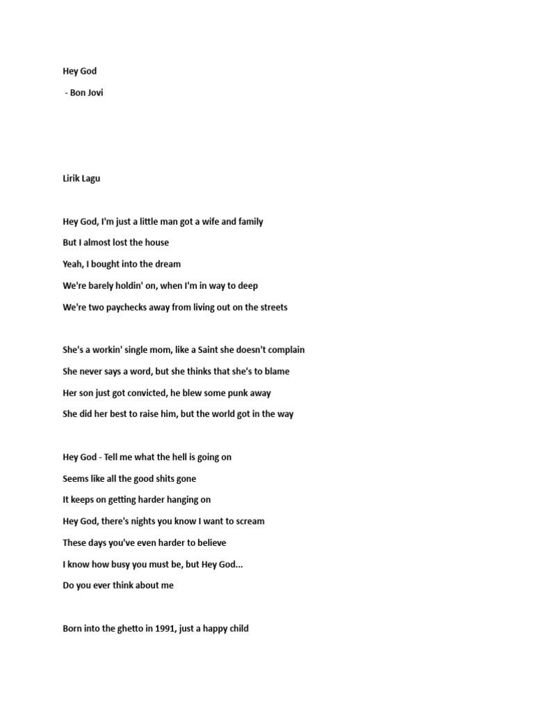 Hey God | PDF
