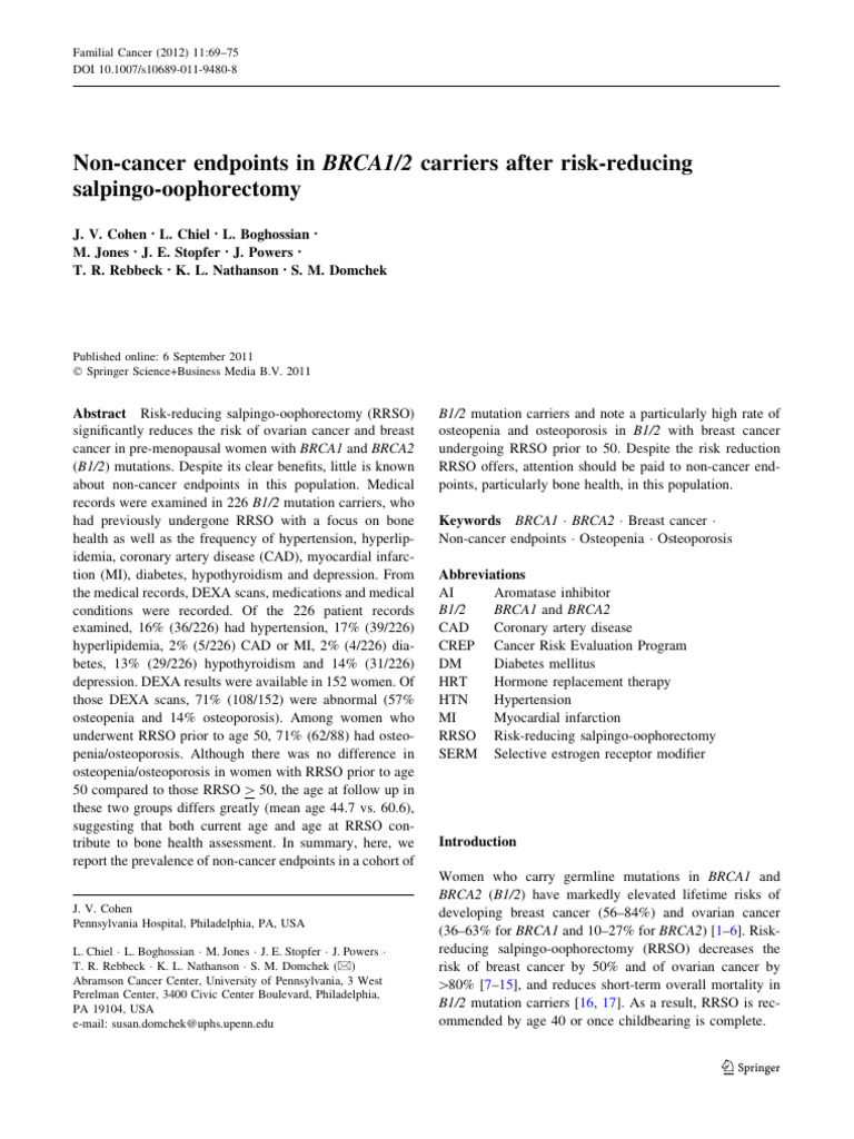 Cohen 2012 | PDF | Hormone Replacement Therapy | Osteoporosis