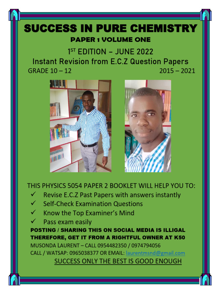 Success in Pure Chem P1 (2015 - 2021) | PDF | Hydroxide | Chemical ...