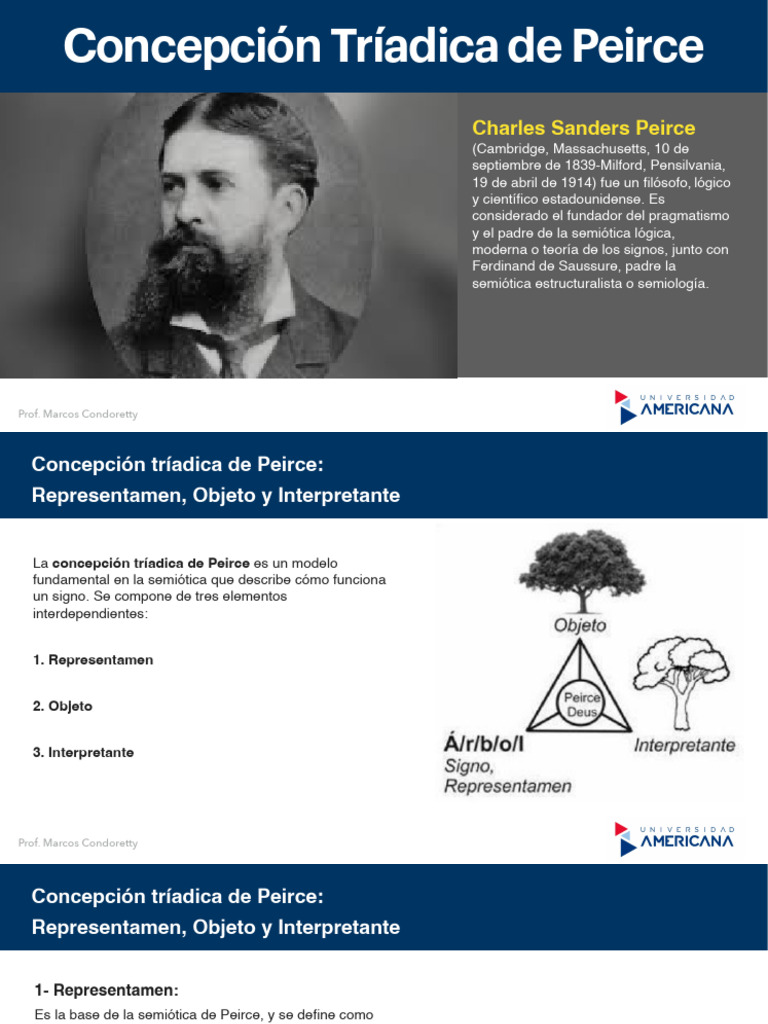 Concepción Tríadica de Pierce | PDF | Semiótica | Charles Sanders Peirce