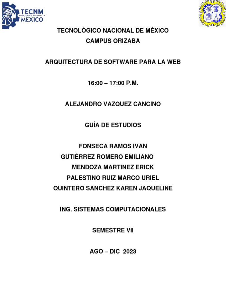 Guia de estudios EQ1 G-B | Descargar gratis PDF | Software | Informática