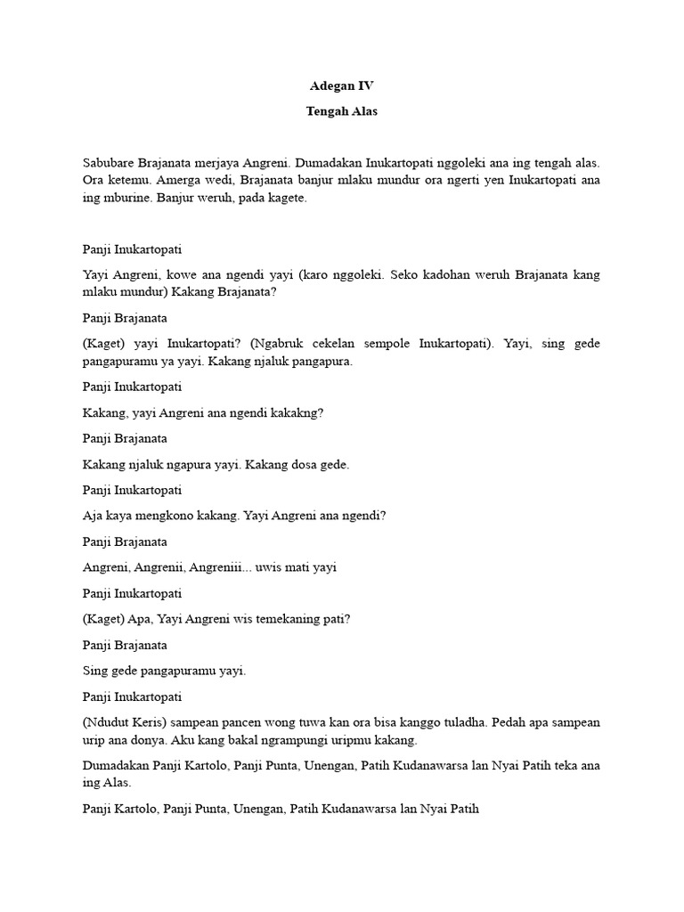 Angreni Adegan VI | PDF