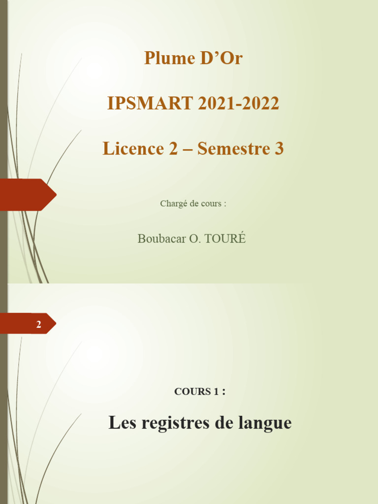 Les Registres de Langue : Guide Complet | PDF | Linguistique | Grammaire