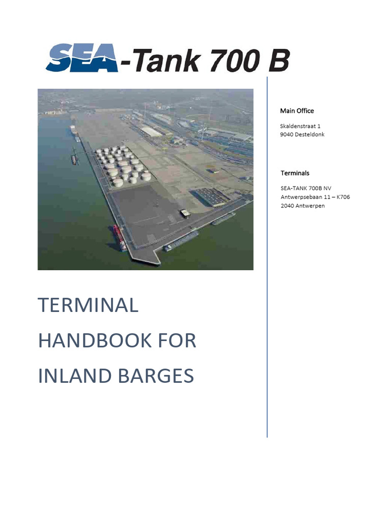 Terminal Handbook for Inland Barges | PDF | Personal Protective ...