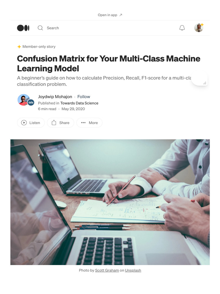 Confusion Matrix for Your Multi-Class Machine Learning Model _ by ...