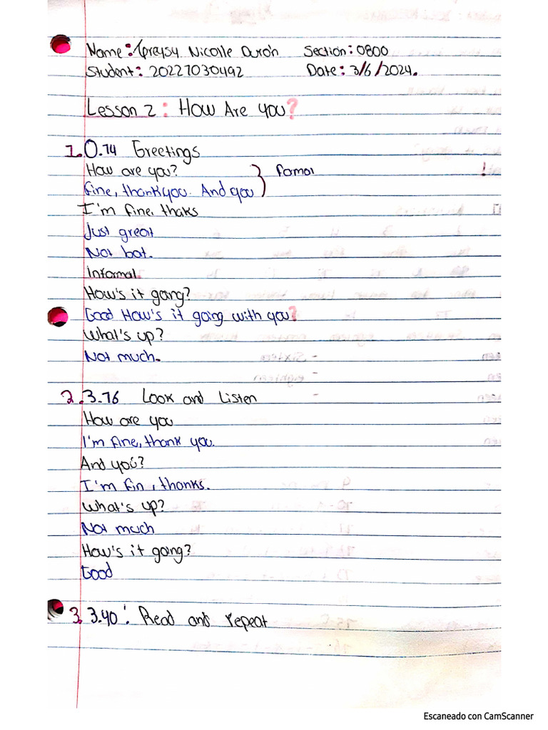 Actividad How Are You | PDF