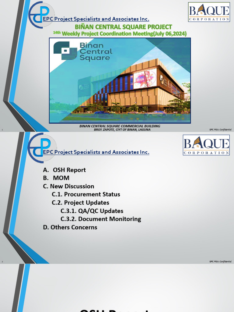 Binan Cental Square_Project Update (July 06, 2024)#14 | Download Free PDF | First Aid ...