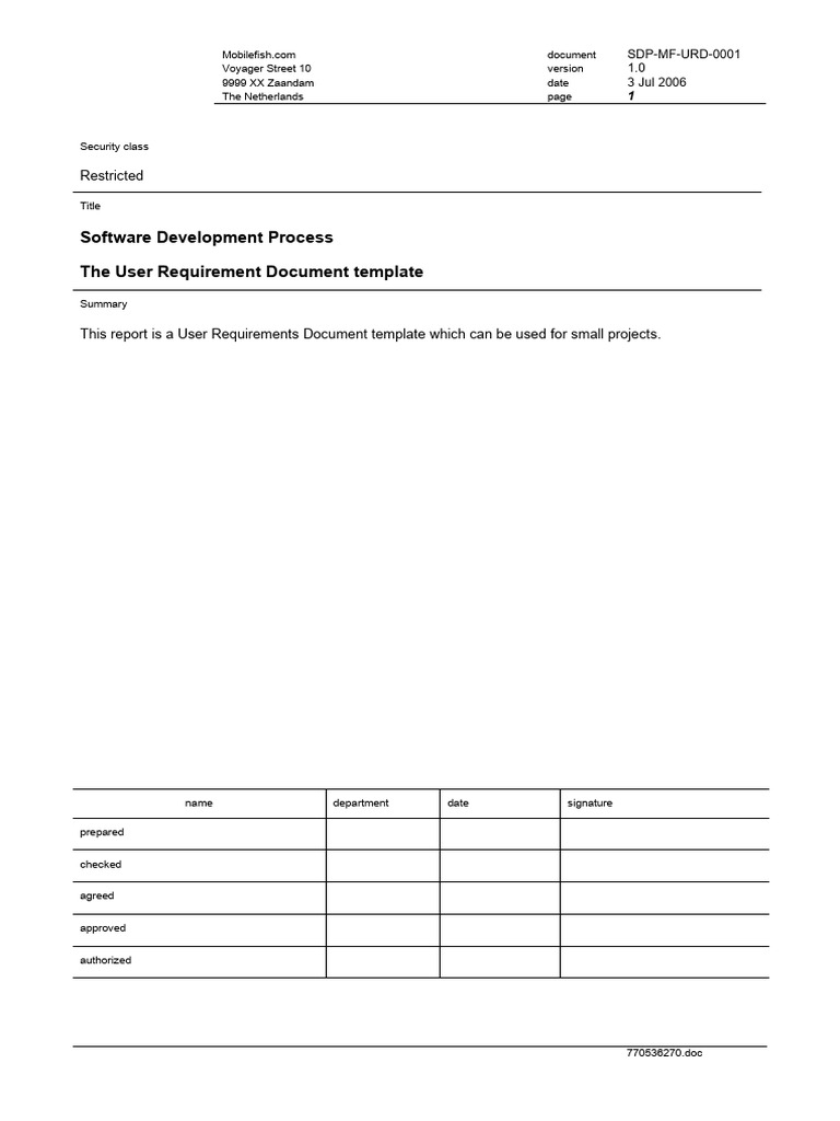 VTI Template URD EN 2 | PDF | Unified Modeling Language | Computer Programming
