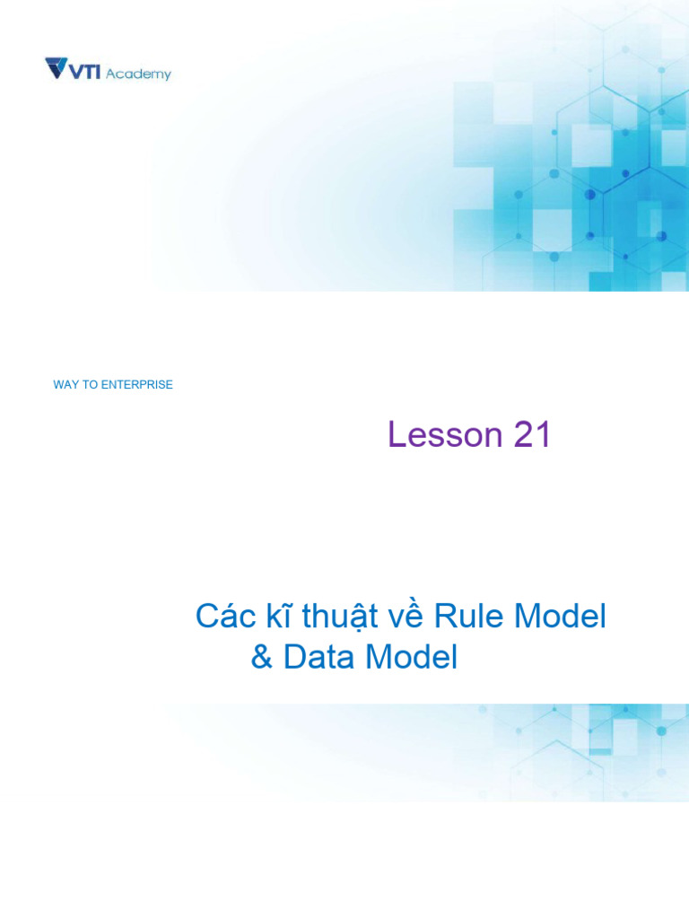 Lesson - 16 - v1 - Rule Model - Data Model | PDF