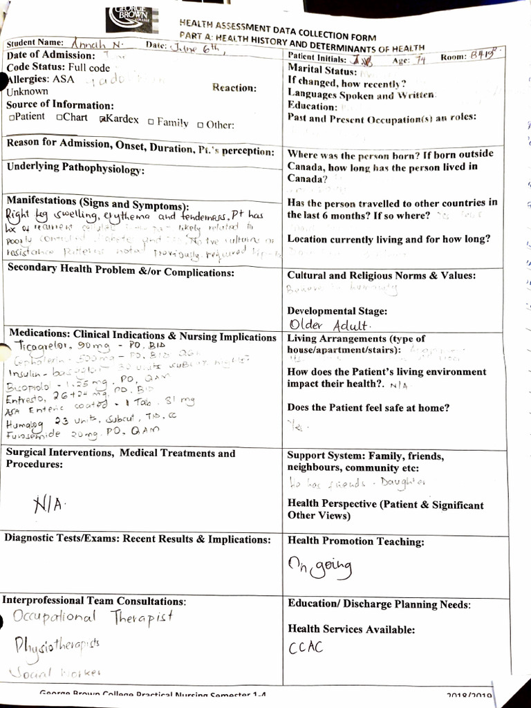 HA Sheet | PDF | Patient | Health Care