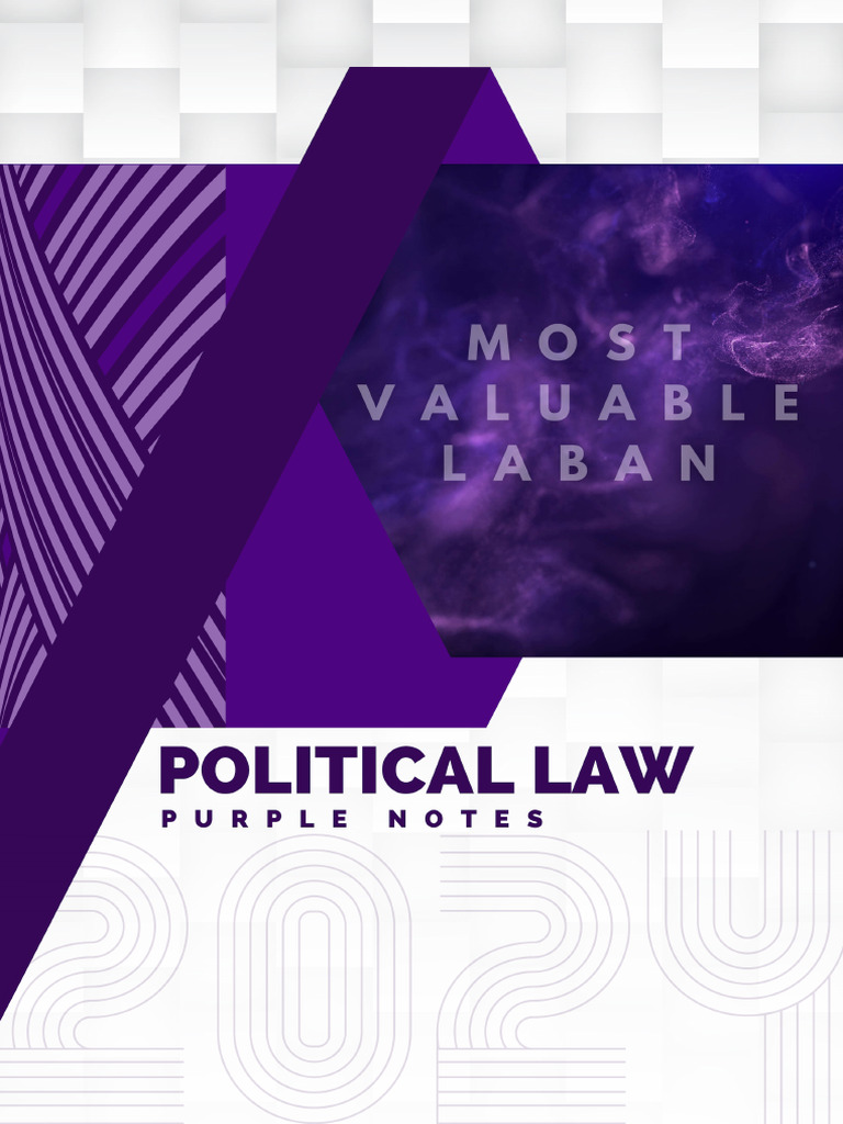 2024 Purple Notes in Political Law | PDF | Constitution | Governance