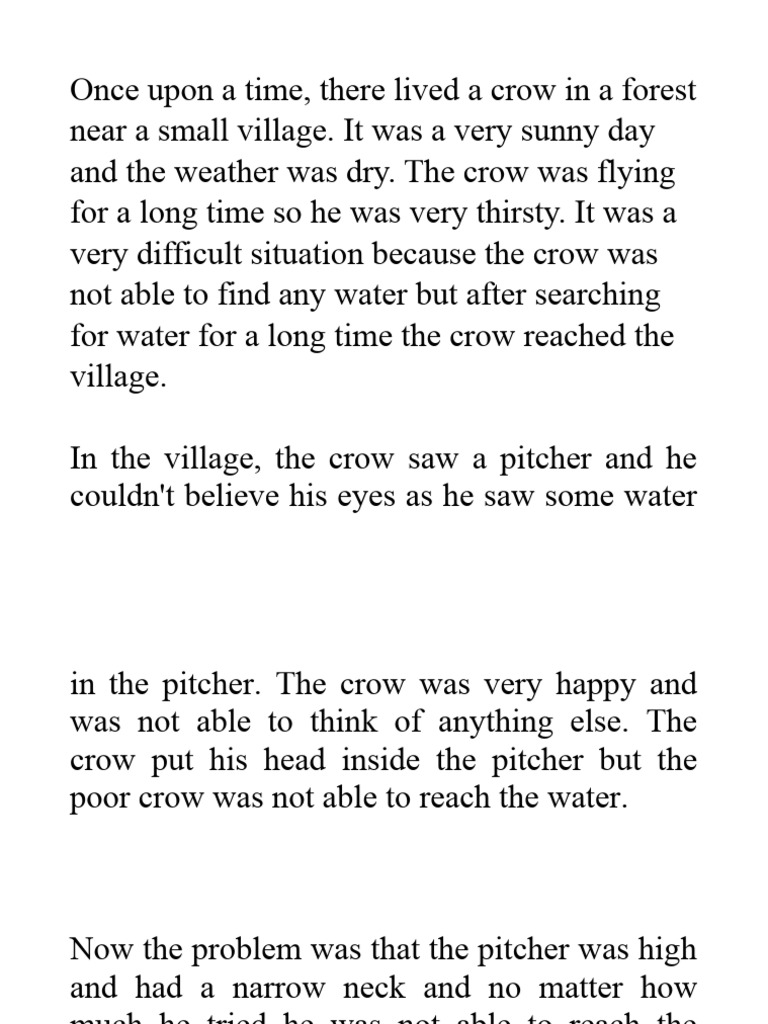 The Pitcher and the Crow | PDF