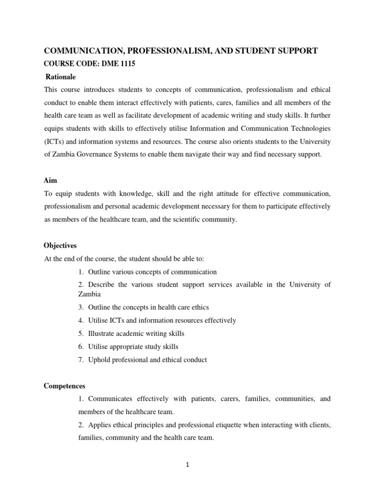 DME 1115 Course Outline | PDF | Communication | Information DME 1115 Course Outline | PDF | Communication | Information