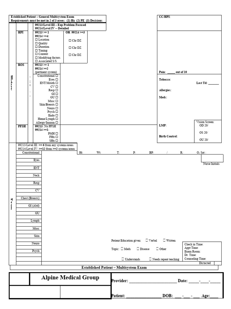 Coding Encounter Form (Dr. Locke) | PDF | Medical Specialties | Medicine