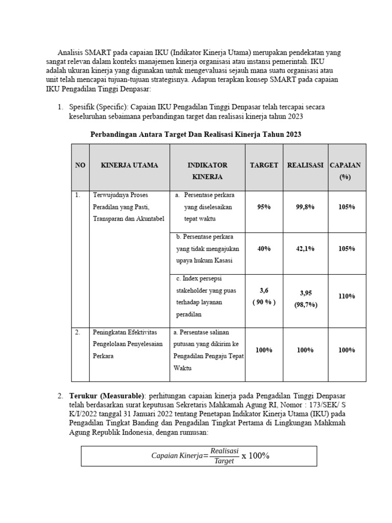 Analisis SMART Pada Capaian IKU | PDF