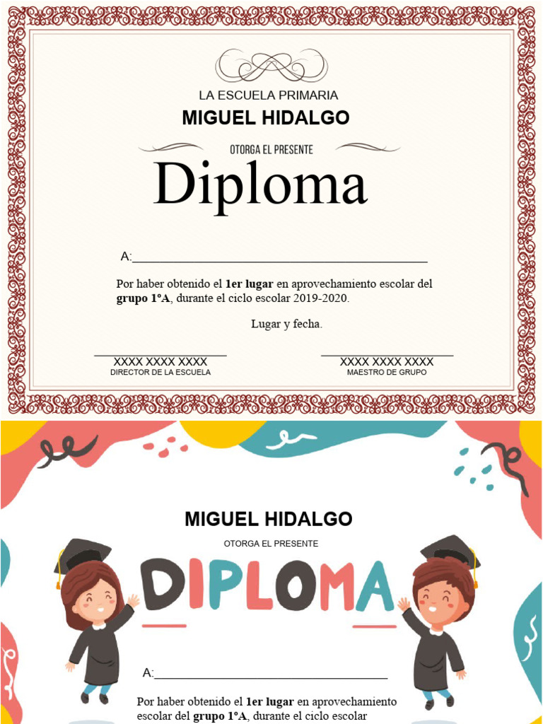 Diplomas y Reconocimientos | PDF | Etapas educativas | Infancia