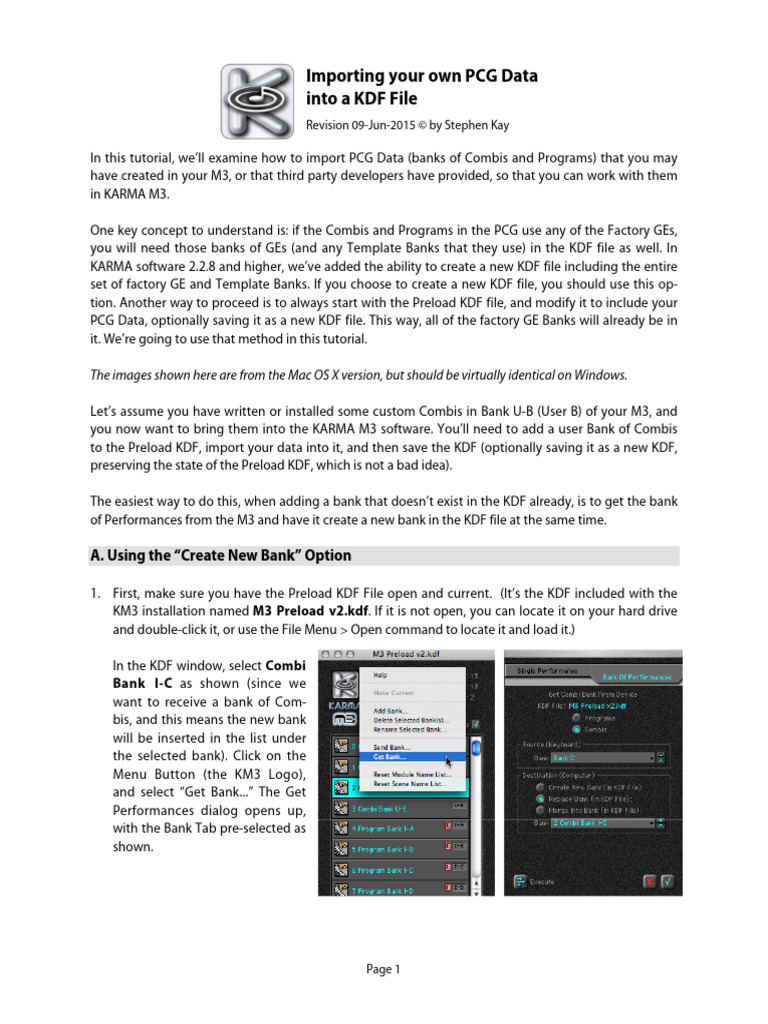 Importing PCG Data | PDF | Menu (Computing) | Button (Computing)