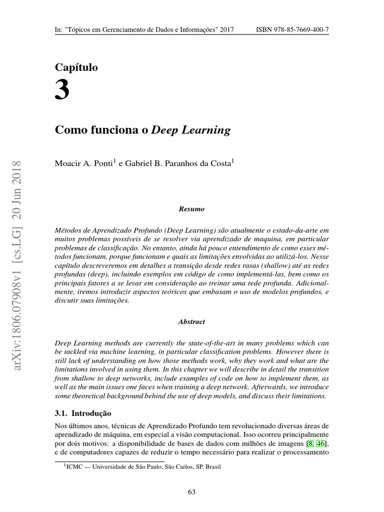 Como Funciona o Deep Learning | PDF | Aprendizagem profunda | Rede ...
